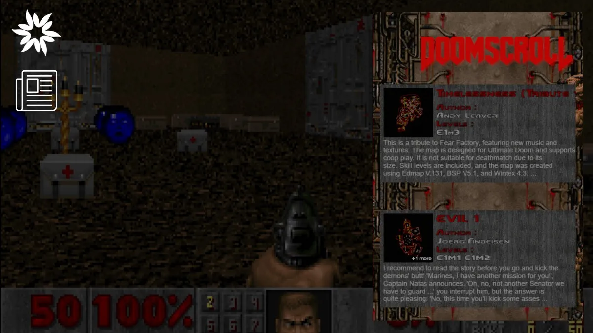 DoomScroll Opens Browser Access to Fan-Made Doom Levels